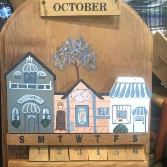 Accents | Vintage Perpetual Solid Wood Calendar | Poshmark